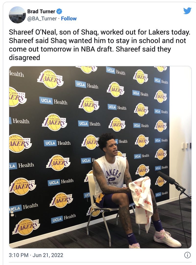 Shaq, Shareef O’Neal Disagree on NBA Draft Idea