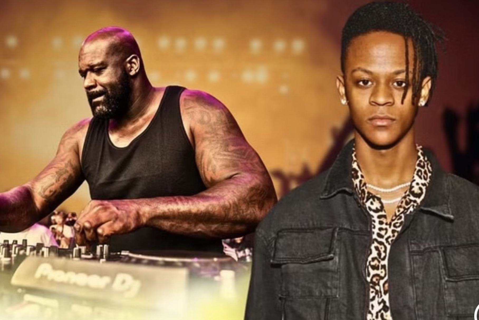 Shaq and Son Myles Share DJ Biz